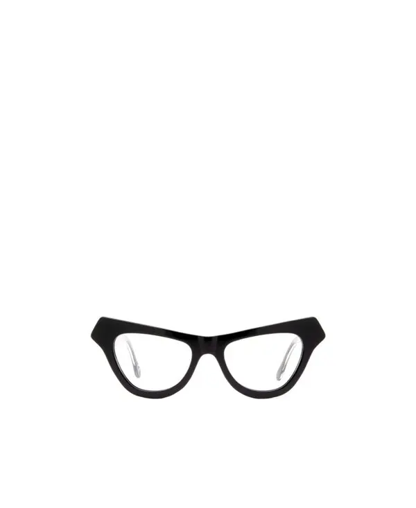 Marni Logo Flat Mirror Eyeglasses - Black