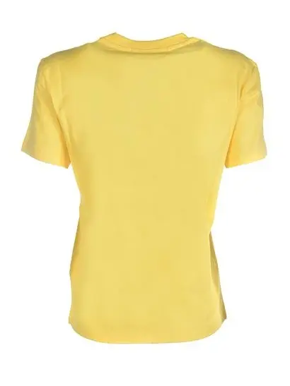 MSGM Round Neck Logo T-shirt - Yellow