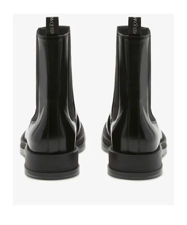 Alexander McQueen Round Toe Ankle Boots