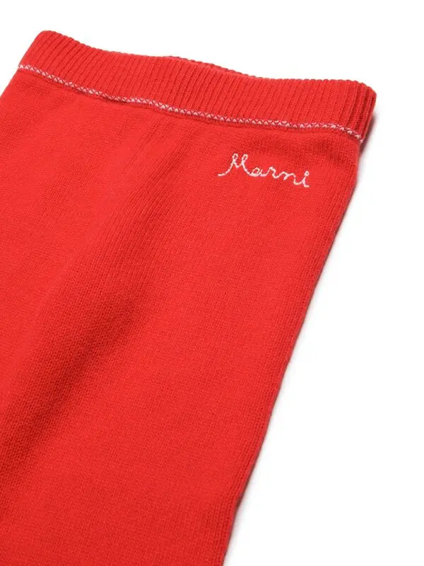 Marni Logo Embroidered Knitted Jogging Pants