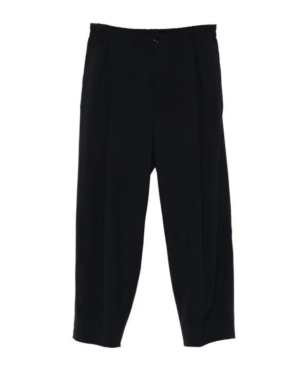 Giorgio Armani Button Detailed Pleated Trousers - Black