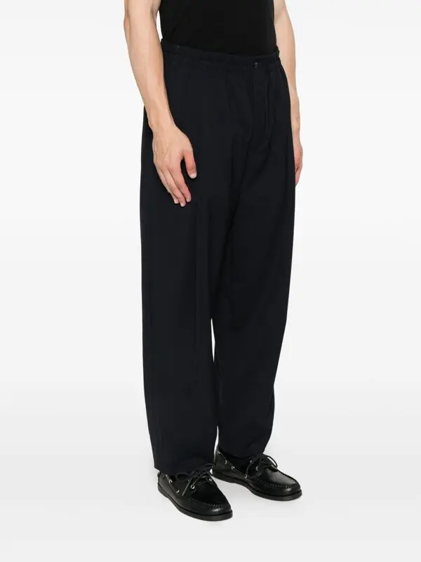 Giorgio Armani Button Detailed Pleated Trousers - Black