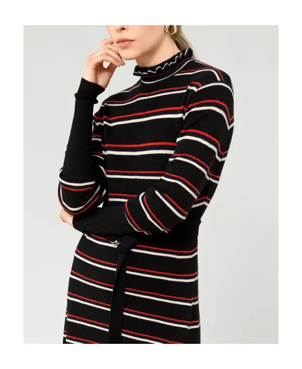 Chloé Striped Knitted Wool Dress
