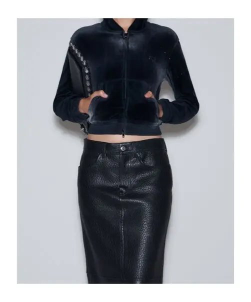Alexander Wang Clear Bead Hotfix Hoodie