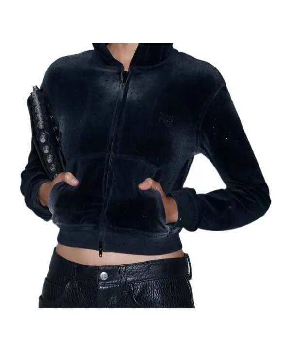 Alexander Wang Clear Bead Hotfix Hoodie