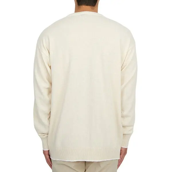 FAMILY FIRST Embroidered Logo Crew Neck Jumper - White