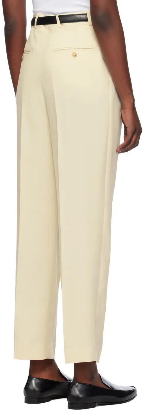 TOTEME Double-pleated Tapered Trousers - Nude