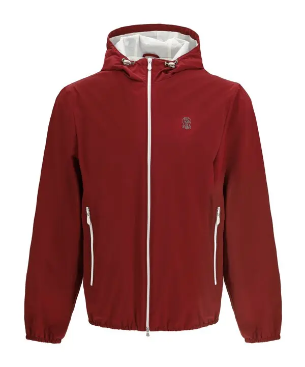 Brunello Cucinelli Hooded Zip-up Jacket - Red