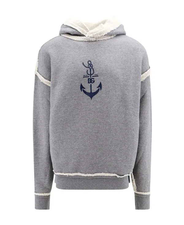 Dolce & Gabbana Marina Printed Hoodie - Gray