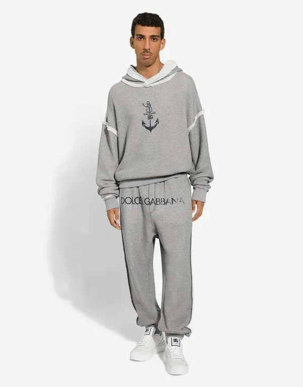 Dolce & Gabbana Marina Printed Hoodie - Gray