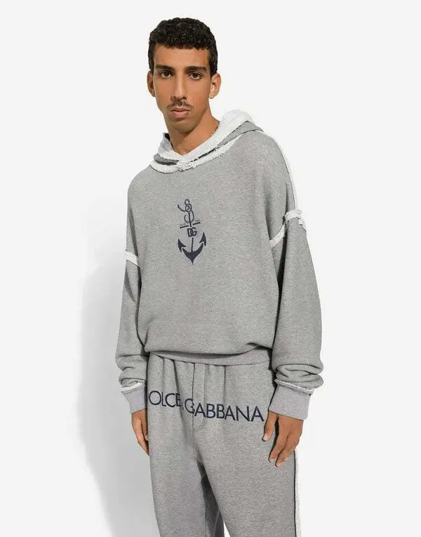 Dolce & Gabbana Marina Printed Hoodie - Gray