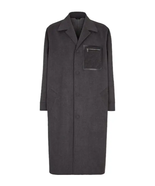 Fendi Ff Motif Felted Coat