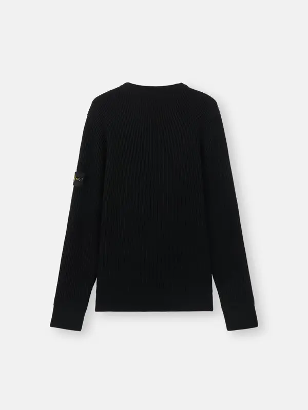 Stone Island Knitted Crewneck Jumper - Black