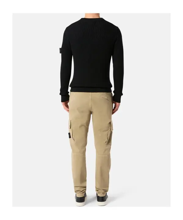 Stone Island Knitted Crewneck Jumper - Black