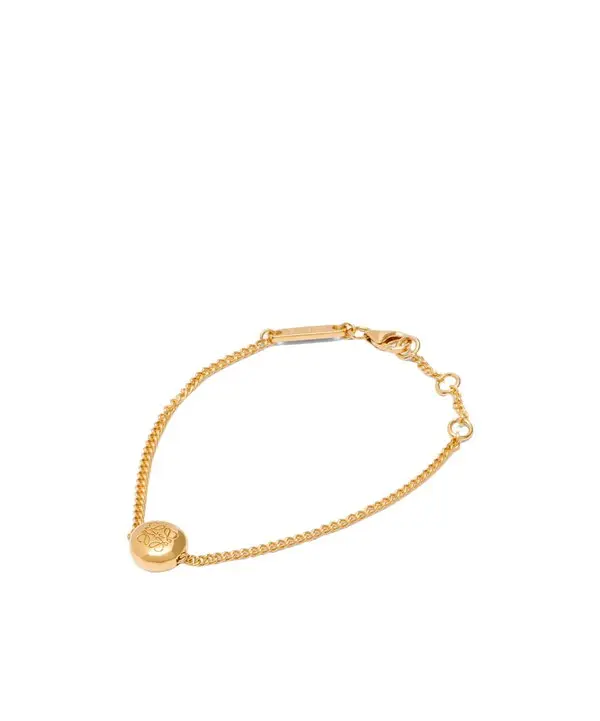 Loewe Anagram Pebble Bracelet In Sterling Silver - Gold