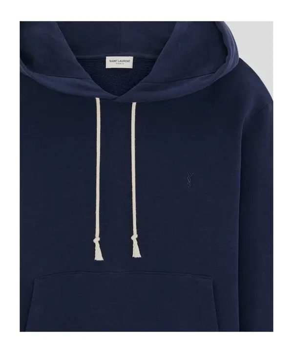 Saint Laurent Cassandre Drawstring Hoodie