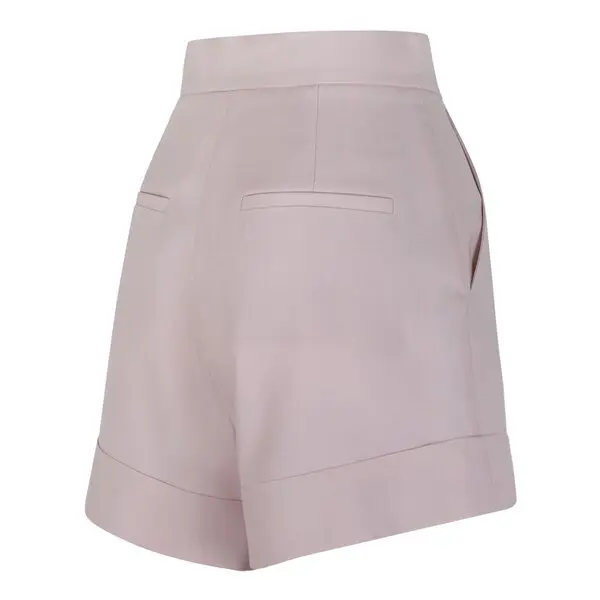 Max Mara High Waisted Turn-up Hem Shorts - Pink