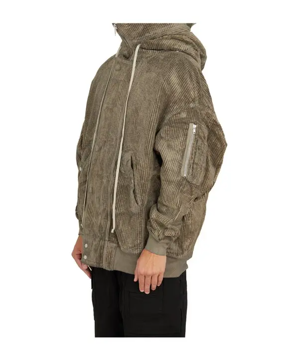 Rick Owens Pilot Jacket With Drawstring Hood