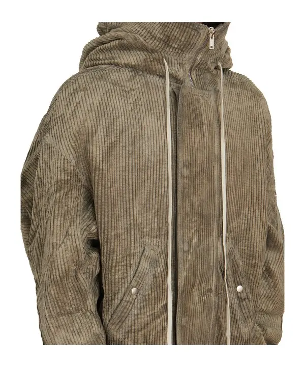 Rick Owens Pilot Jacket With Drawstring Hood