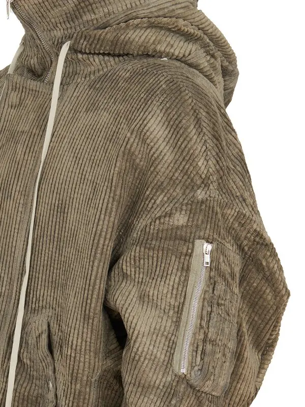 Rick Owens Pilot Jacket With Drawstring Hood