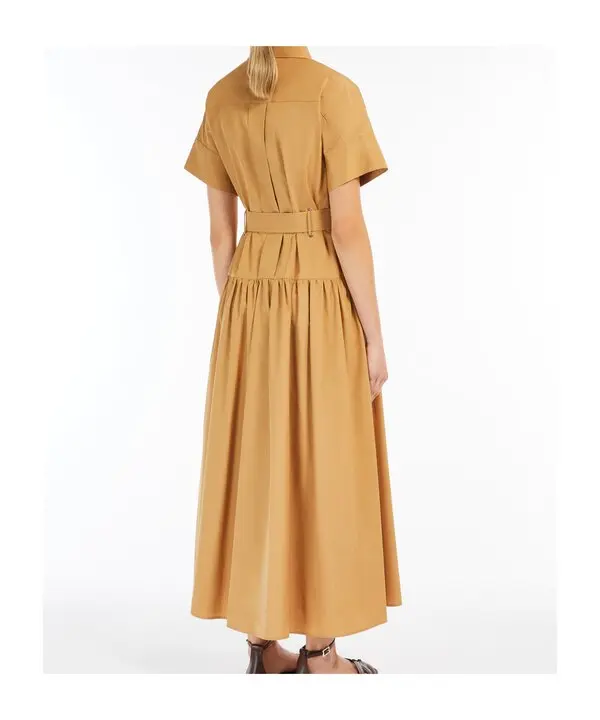 Max Mara Agoraio Belted Midi Dress - Caramel Color