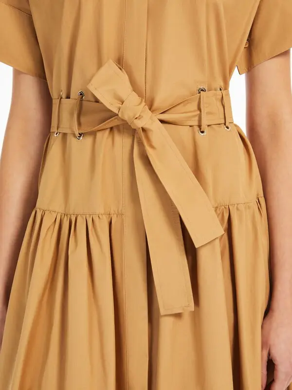 Max Mara Agoraio Belted Midi Dress - Caramel Color