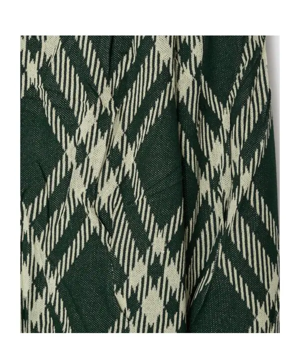 Burberry Checked Crewneck Knitted Jumper - Black
