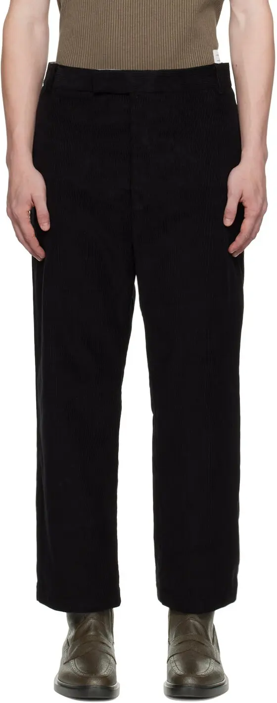 Thom Browne Corduroy Straight-leg Trousers - Black