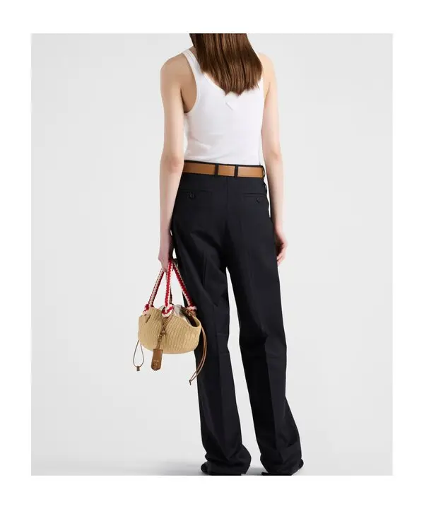 Prada Logo Patch Scoop Neck Tank Top - No