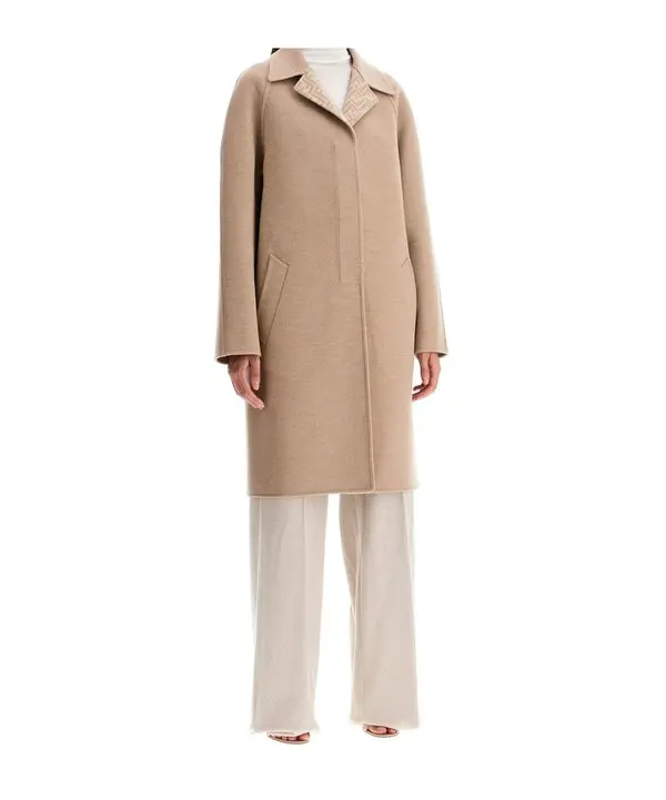 Fendi Long Sleeved Coat - Beige