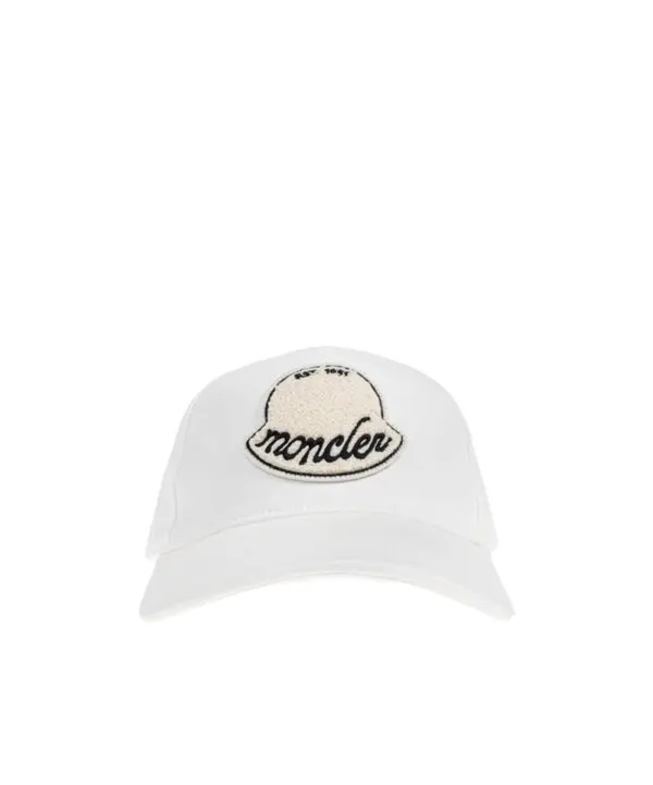 Moncler Logo Patch Baseball Cap - White