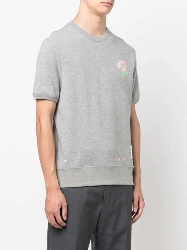 Thom Browne Floral-print Short-sleeved T-shirt