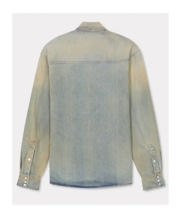 Kenzo Drawn Varsity Denim Western Shirt