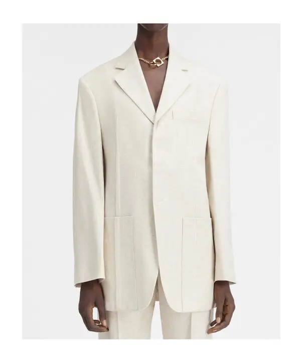 Jacquemus Long Sleeve Square Jacket - Light Beige