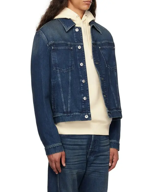 LANVIN Lapel Long Sleeve Denim Coat