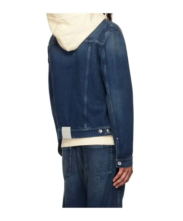 LANVIN Lapel Long Sleeve Denim Coat
