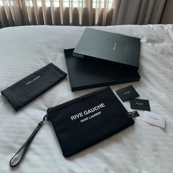 Saint Laurent Rive Gauche Pouch - Black