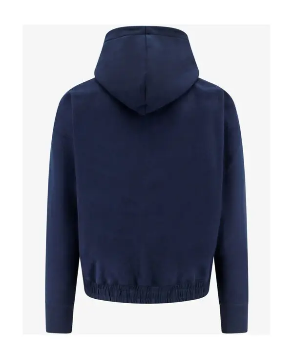 Saint Laurent Logo Embroidered Long-sleeved Hoodie
