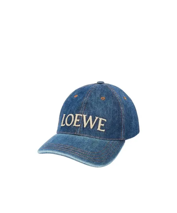 Loewe Baseball Cap With Embroidered Logo - Denim Blue
