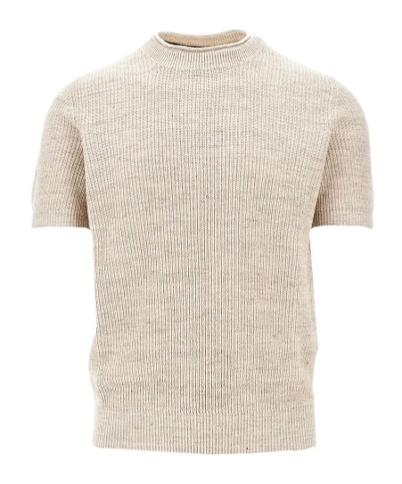 Brunello Cucinelli Half English Rib Knit T-shirt