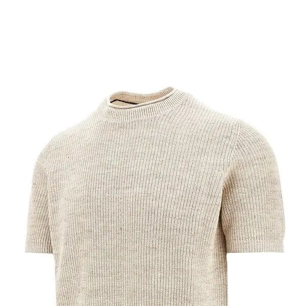Brunello Cucinelli Half English Rib Knit T-shirt