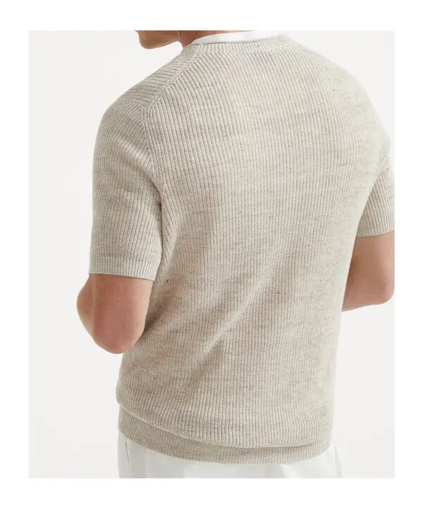 Brunello Cucinelli Half English Rib Knit T-shirt