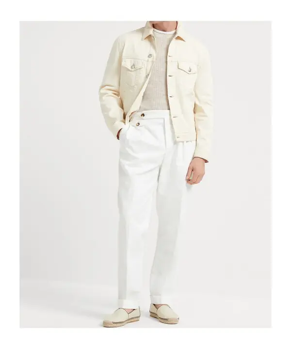 Brunello Cucinelli Half English Rib Knit T-shirt