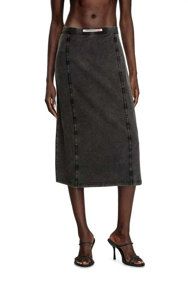 DIESEL® O-allegra Denim Midi Skirt