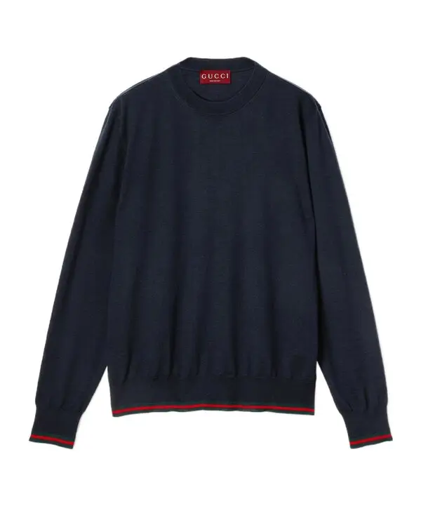 Gucci Web Stripe Detailed Knit Jumper