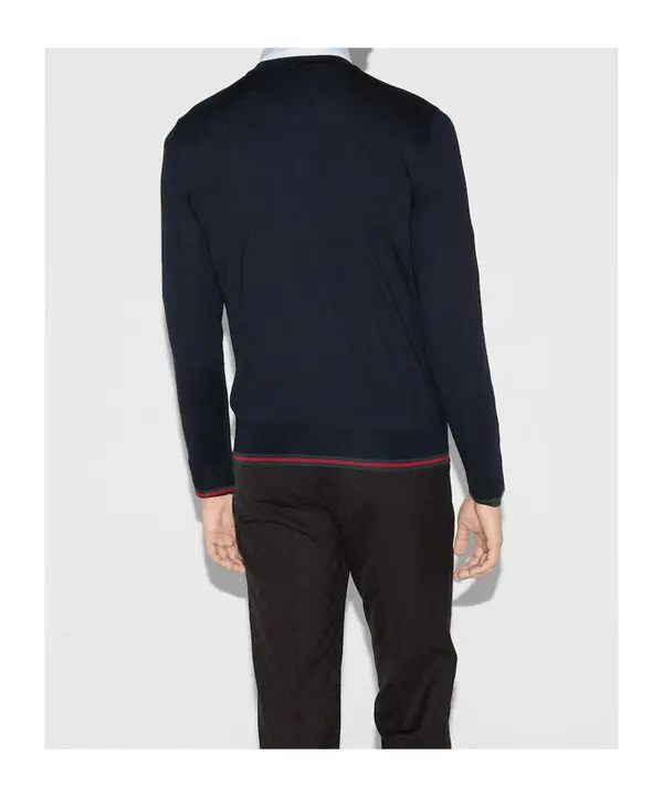 Gucci Web Stripe Detailed Knit Jumper