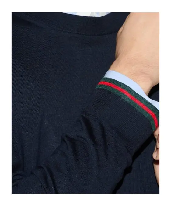 Gucci Web Stripe Detailed Knit Jumper
