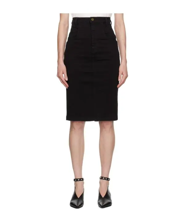 FRAME High-waist Denim Pencil Skirt