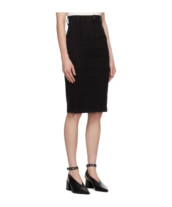 FRAME High-waist Denim Pencil Skirt