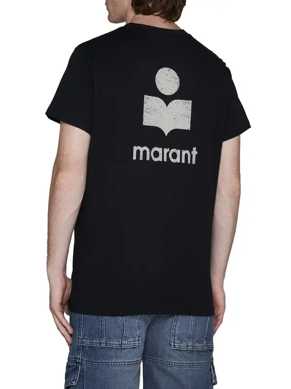 Isabel Marant Étoile Logo Printed Crewneck T-shirt - Black